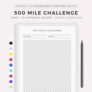 500 Mile Running or Walking Challenge, Workout Challenge, Exercise ...