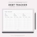 Minimalist Yearly Planner on One Page, Year at a Glance, Annual ...
