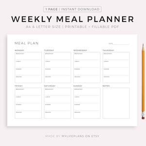 Food nanny printable meal planner - connectionvere