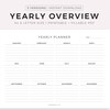 Year at a Glance, Two Page Yearly Planner Printable, 12 Month Overview ...