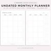 Work From Home Monthly Planner Printable, Monthly to Do List for Work ...