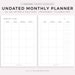 Work From Home Monthly Planner Printable, Monthly to Do List for Work ...