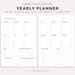 2 Page Yearly Planner - Yearly Goals, Important Dates, Rewards ...