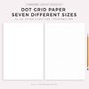 Blank & Dot Grid Paper Printable, A4/a5/letter/half Size, Instant ...