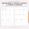 Year Calendar on Four Pages Printable, Quarterly Overview, Yearly ...