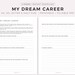 My Dream Career Planner Career Goals Career Change | Etsy