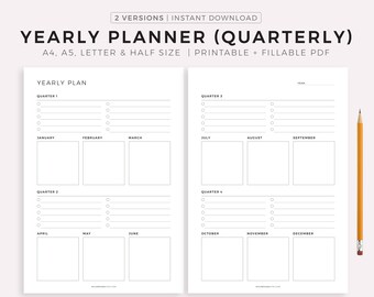 Yearly Goal List & Action Plan Template Undated Yearly Goals - Etsy