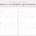 Yearly Planner Quarterly Goals Tasks & Reminders - Etsy