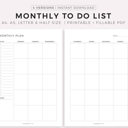 Printable Daily Planner PDF Daily to Do List Productivity - Etsy