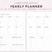 2 Page Yearly Planner Yearly Goals, Important Dates, Rewards ...