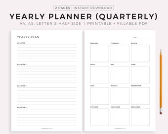 A5 Yearly Planner | Etsy