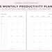 2025 Productivity Monthly Planner Printable, Monthly Organizer, Monthly ...