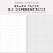 Graph Paper Six Different Sizes 0.25 0.5 | Etsy