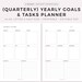 Quarterly Yearly Planner Printable Yearly Goals & Tasks | Etsy