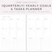 Quarterly Yearly Planner Printable Yearly Goals & Tasks | Etsy