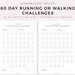 60 Day Running or Walking Challenge Printable, Daily Workout Challenge ...