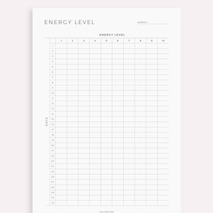 Daily Energy Level Tracker for Supernote A5X2/A5X/A5/A6X2/A6X/A6, Track ...