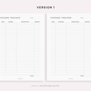 Income & Expense Tracker for Remarkable 2, Instant Download - Etsy