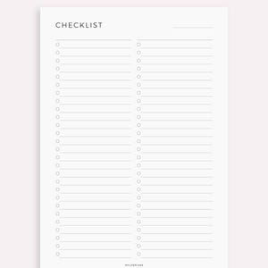 Blank Travel Checklist for Work / Vacation - Travel Documents ...