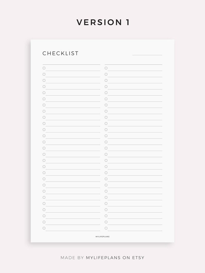 Blank Travel Checklist Template for Remarkable 2, Instant Download - Etsy