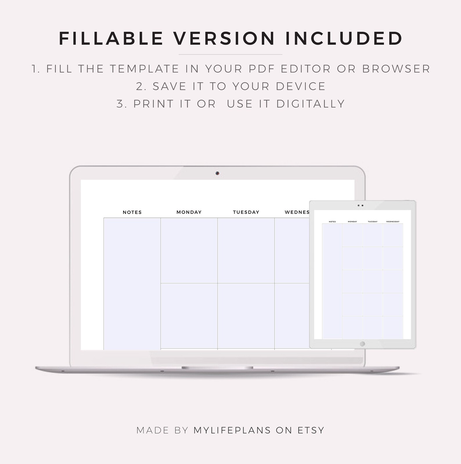 2 Page Blank Monthly Calendar Printable & Fillable Minimalist - Etsy Canada