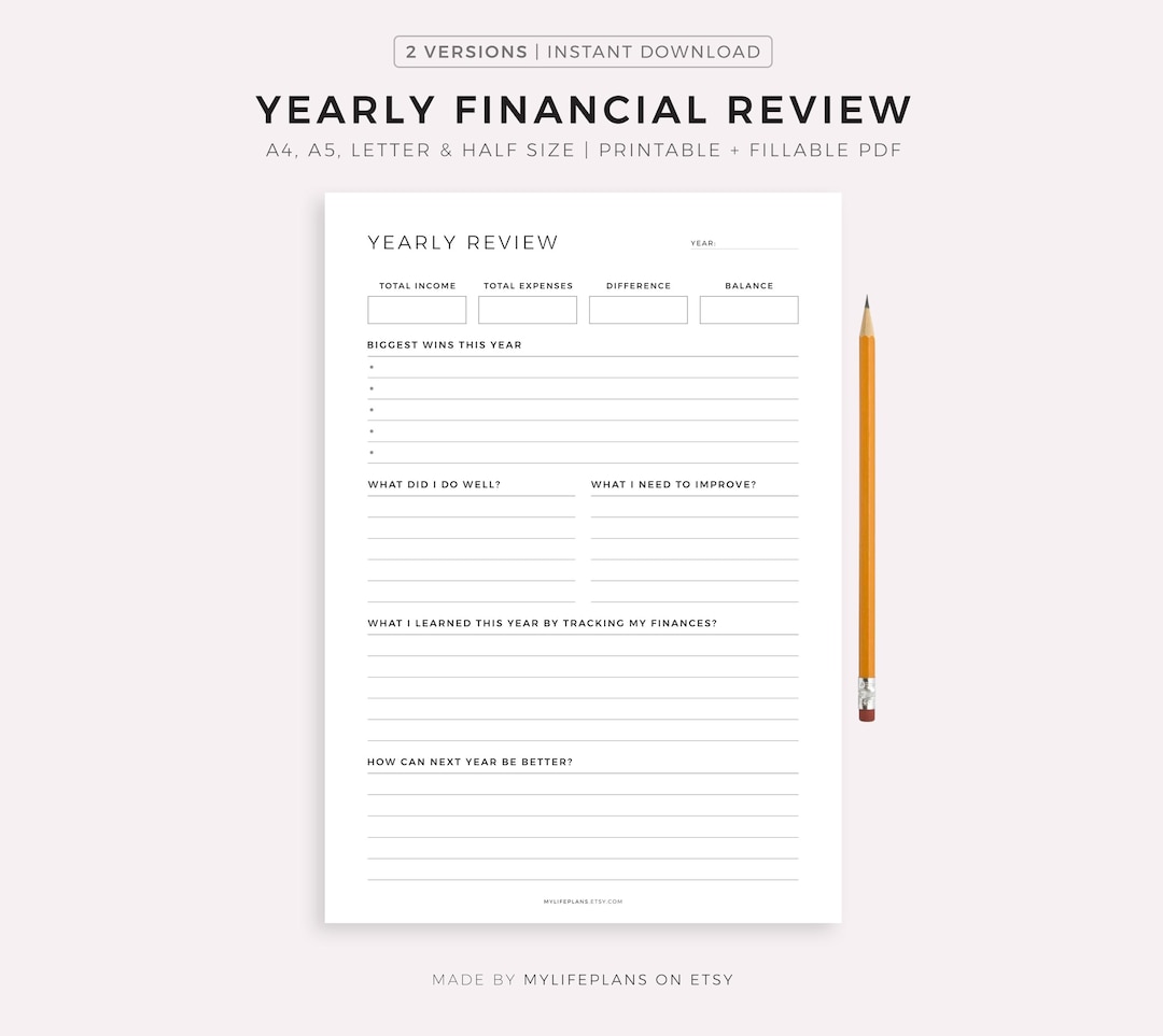 Yearly Financial Review, Financial Reflection, Budgeting Evaluation ...