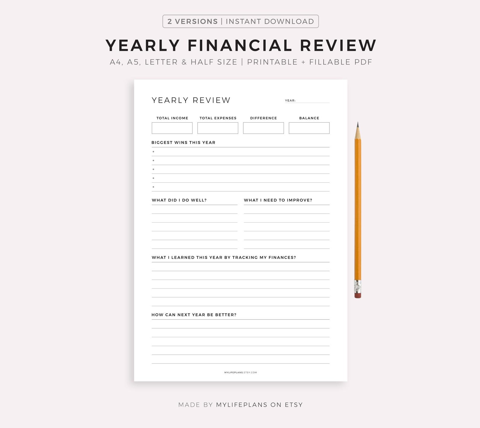 Yearly Financial Review, Financial Reflection, Budgeting Evaluation ...