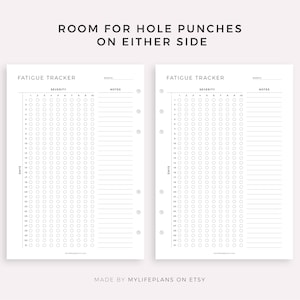Monthly Fatigue Tracker Printable Template, Track Daily Fatigue ...