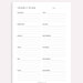 Minimalist Yearly Planner on One Page, Year at a Glance, Annual ...