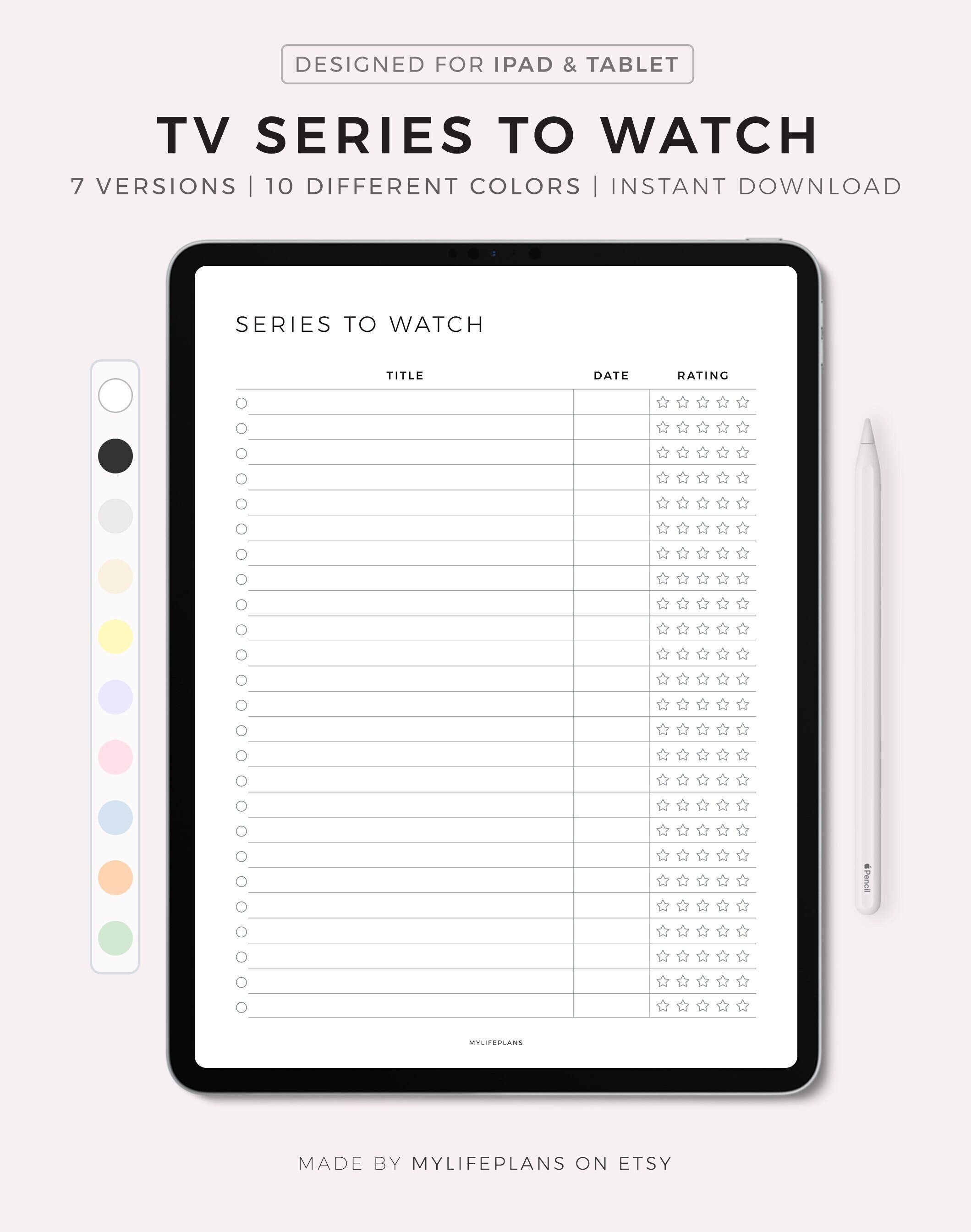 TV Series to Watch List, TV Show List, Season and Episode Tracker ...