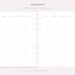 Blank Monthly Calendar With Notes 2 Page Printable (Instant Download ...