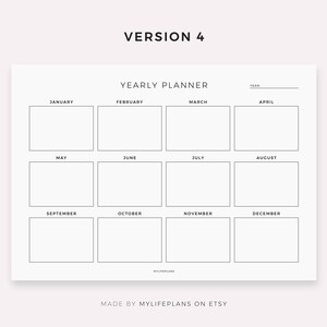 Yearly Overview Planner for Remarkable Paper Pro, Landscape, Yearly ...