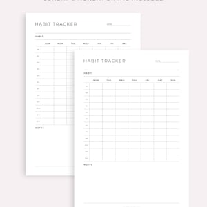 12 Week Habit Tracker Printable, Habit Planner, Routine Tracking, Habit ...