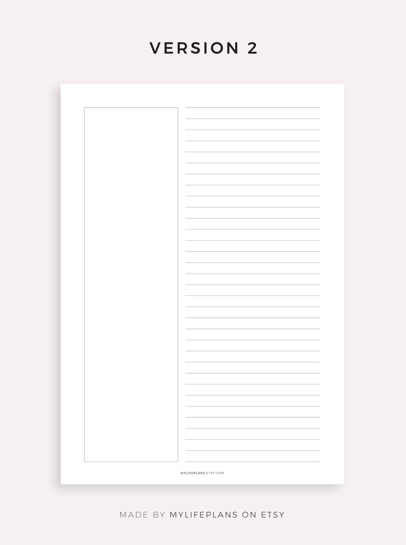 Printable Notes Page, Notes Template, Note Taking, Writing Paper, Notes ...