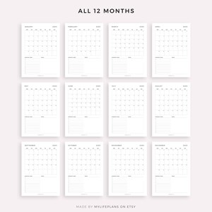 2025 Monthly Planner on One Page, Monthly Organizer, Monthly Agenda ...