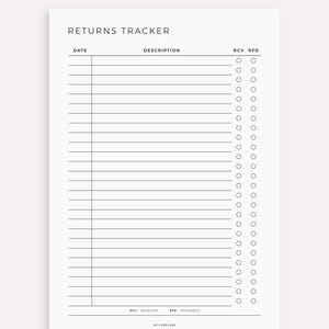 Returns Tracker for Remarkable Paper Pro, Instant Download - Etsy