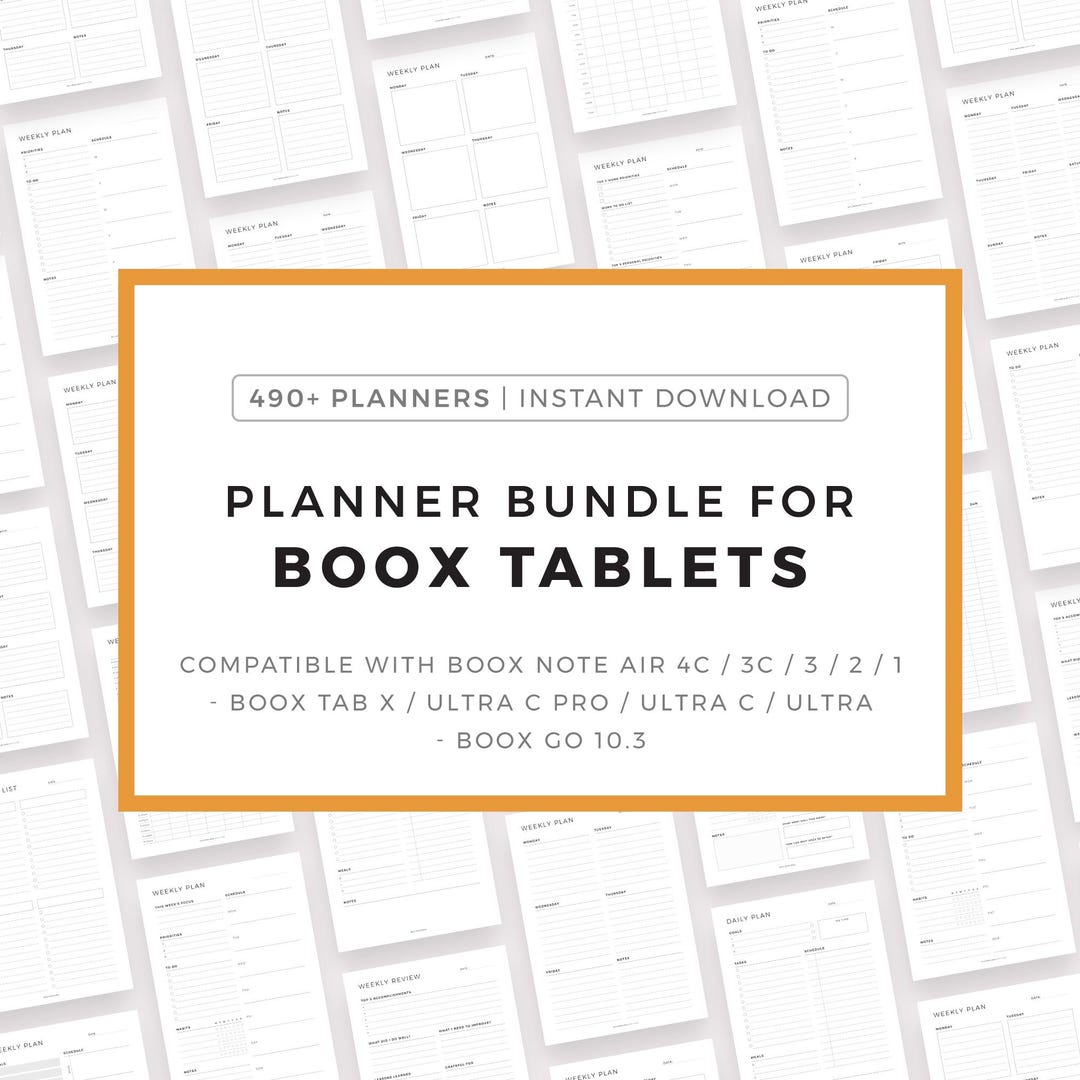 Planner Bundle for Boox Note Series / Tab Series / Go 10.3 - Daily ...