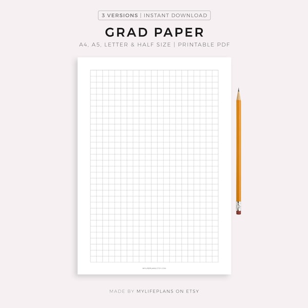 Half Inch Grid Pdf - Etsy