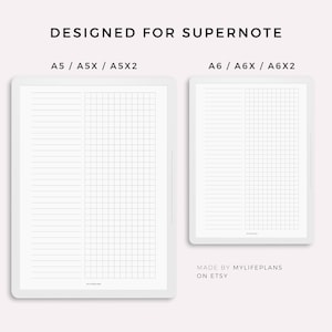Lined & Grid Paper for Supernote A5X2/A5X/A5/A6X2/A6X/A6, Instant ...