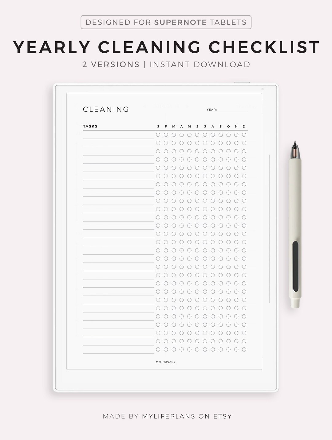 Yearly Cleaning Checklist, Cleaning to Do List, Cleaning Tasks ...