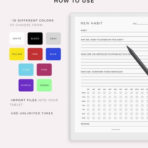 Build a New Habit Planner for Remarkable Paper Pro, 12 Week Habit ...