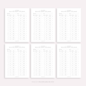 26 Week Saving Challenges Printable & Fillable PDF, Savings Trackers ...