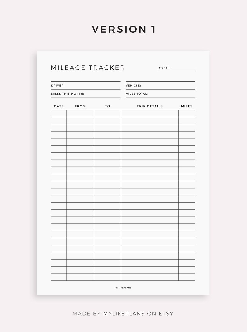 Mileage Tracker for Remarkable Paper Pro, Instant Download - Etsy UK