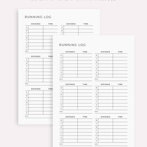 Weekly Running Log for Remarkable Paper Pro, Running Journal, Cardio ...