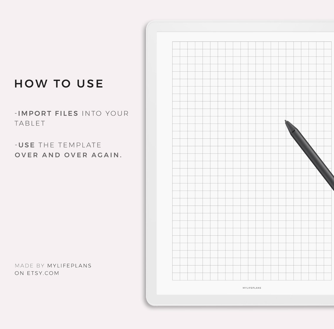 Grid Paper for Supernote A5X2/A5X/A5/A6X2/A6X/A6, Squared Paper ...