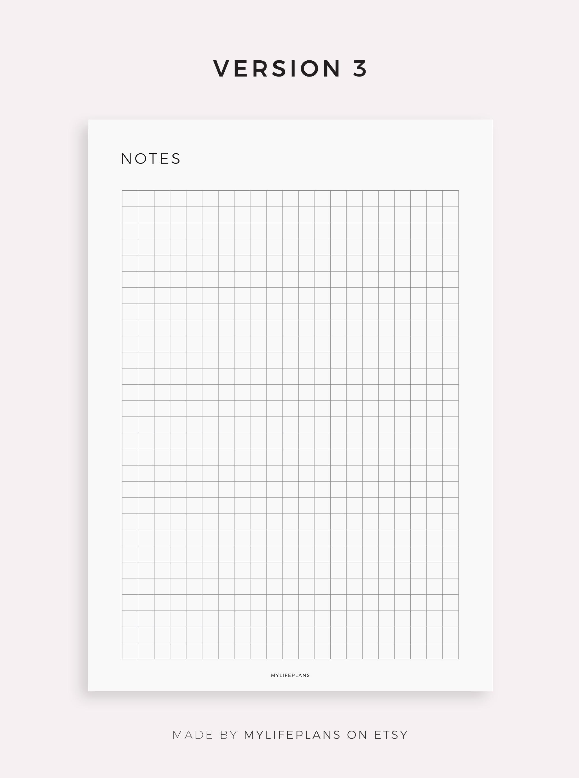 Grid Paper for Supernote A5X2/A5X/A5/A6X2/A6X/A6, Squared Paper ...