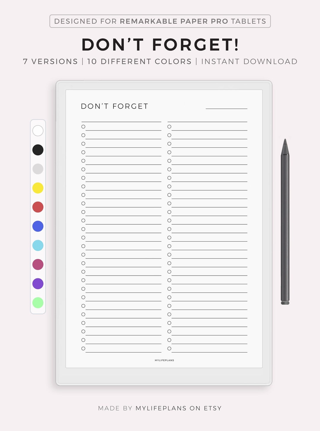 Don't Forget to Do List - Family & Work, Wedding, Cleaning, Events ...