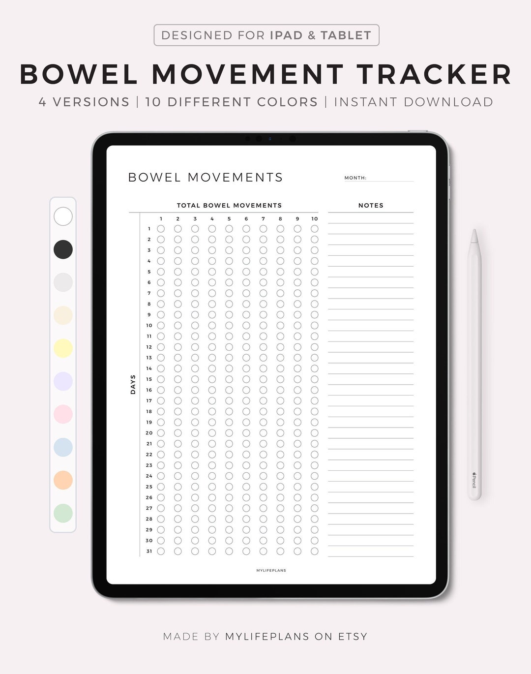 Digital Bowel Movement Tracker, Food Sensitivity Journal, IBS Tracker ...