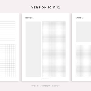 Notes Pages Printable, Writing Paper, Blank Notes, Study Note Template ...