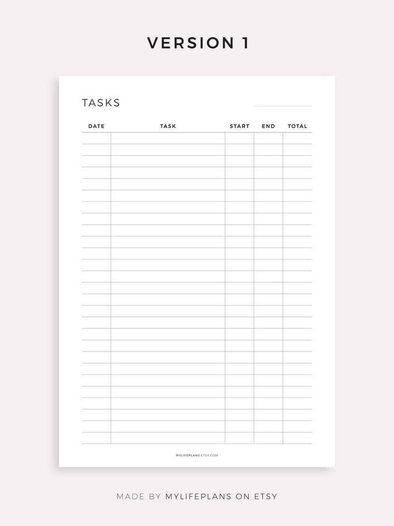 Task Time Tracker, Working Hours Tracker, Time Spent Log, Activity ...